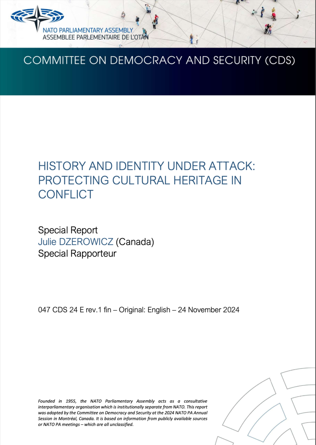 NATO and the new Threats to Cultural Heritage - FIRE RISK HERITAGE